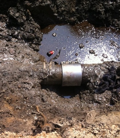Installation Examples - repair of underground pipe